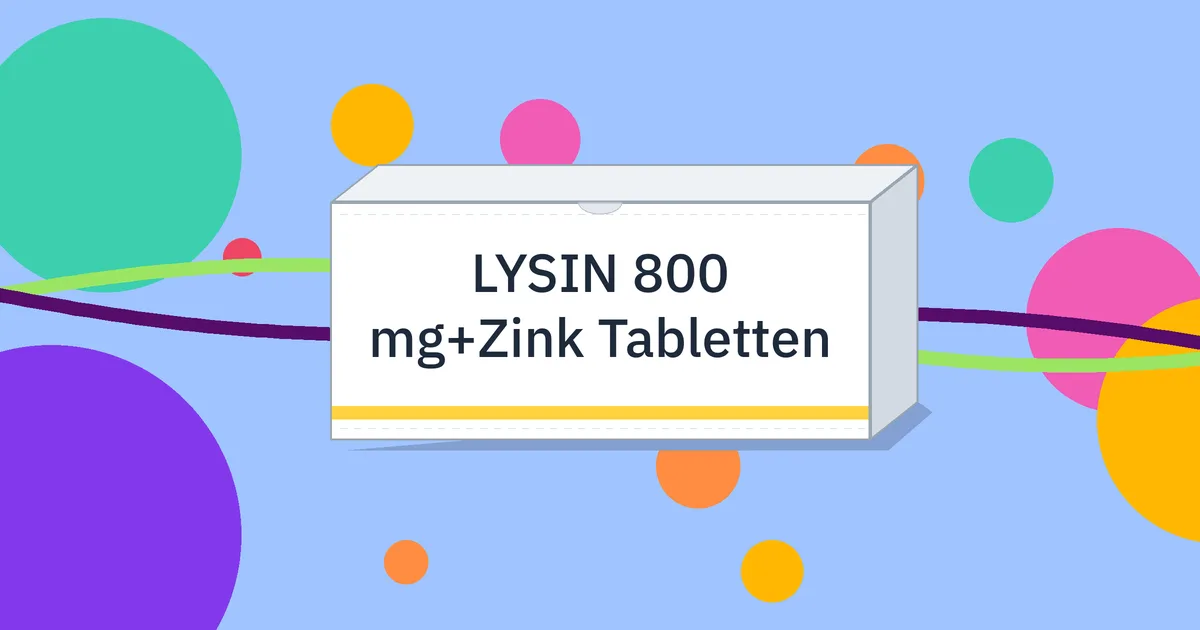Symbolbild: Packung mit der Aufschrift LYSIN 800 mg+Zink Tabletten (PZN 19227999) – Verfügbarkeit und Bezug in Apotheken in Frankfurt am Main