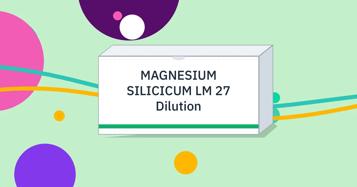Symbolbild: Packung mit der Aufschrift MAGNESIUM SILICICUM LM 27 Dilution (PZN 12939811) – Verfügbarkeit und Bezug in Apotheken in Frankfurt am Main