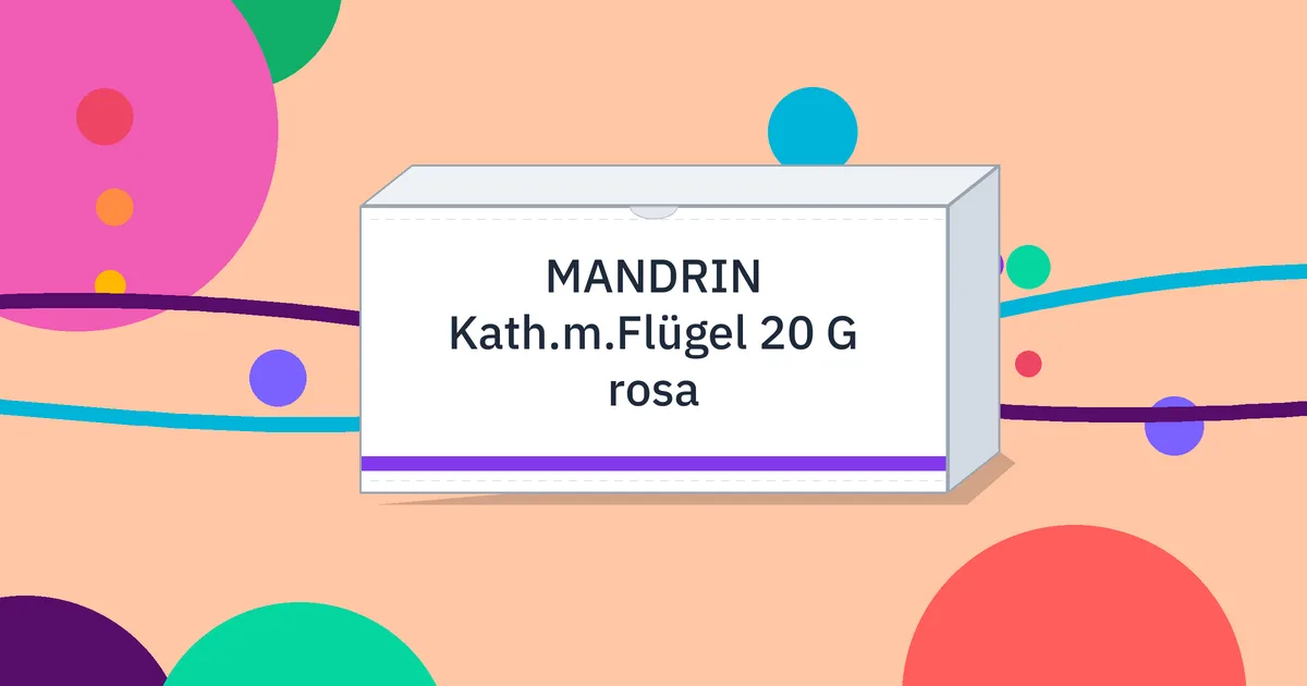 Symbolbild: Packung mit der Aufschrift MANDRIN Kath.m.Flügel 20 G rosa (PZN 01179573) – Verfügbarkeit und Bezug in Apotheken in Frankfurt am Main