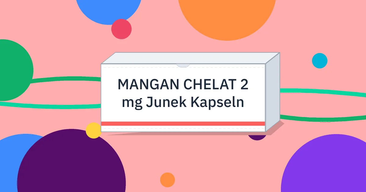 Symbolbild: Packung mit der Aufschrift MANGAN CHELAT 2 mg Junek Kapseln (PZN 10015244) – Verfügbarkeit und Bezug in Apotheken in Frankfurt am Main