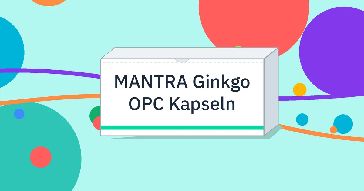 Symbolbild: Packung mit der Aufschrift MANTRA Ginkgo OPC Kapseln (PZN 07798900) – Verfügbarkeit und Bezug in Apotheken in Frankfurt am Main