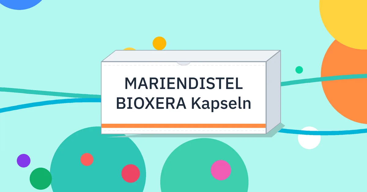 Symbolbild: Packung mit der Aufschrift MARIENDISTEL BIOXERA Kapseln (PZN 08609723) – Verfügbarkeit und Bezug in Apotheken in Frankfurt am Main