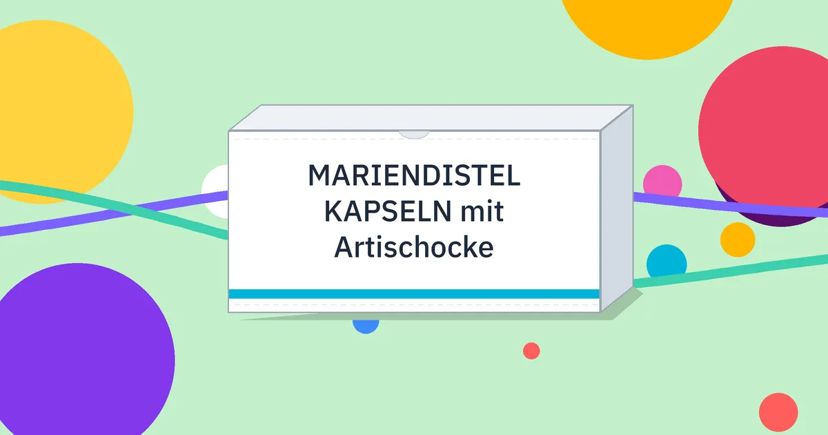Symbolbild: Packung mit der Aufschrift MARIENDISTEL KAPSELN mit Artischocke (PZN 19359270) – Verfügbarkeit und Bezug in Apotheken in Frankfurt am Main