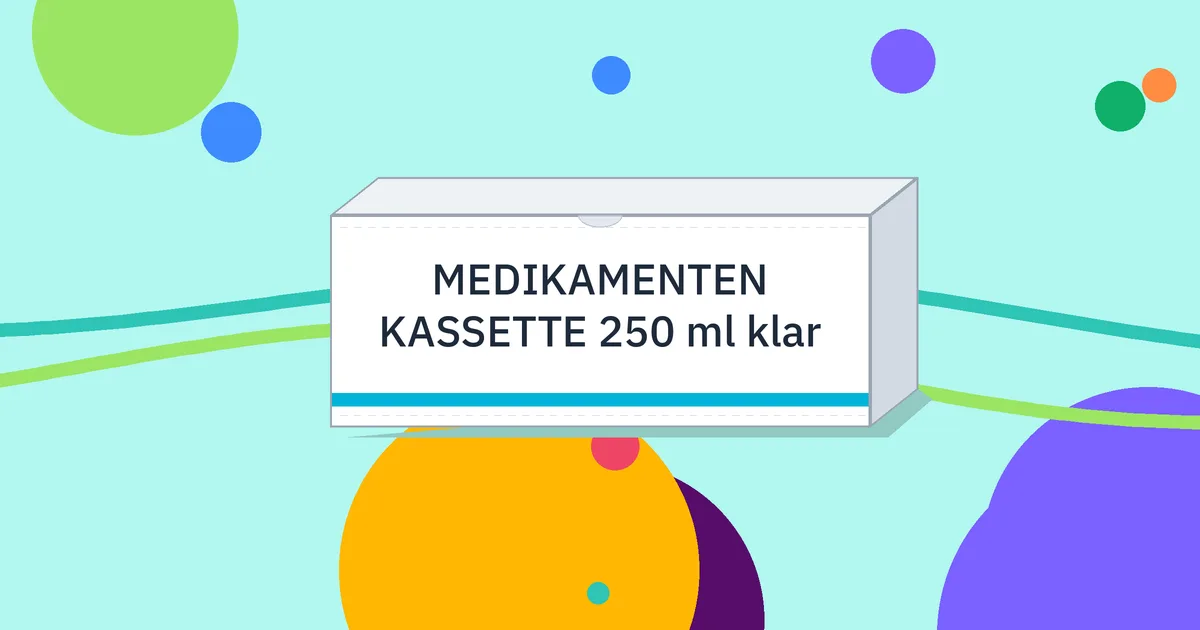 Symbolbild: Packung mit der Aufschrift MEDIKAMENTEN KASSETTE 250 ml klar (PZN 09106154) – Verfügbarkeit und Bezug in Apotheken in Frankfurt am Main