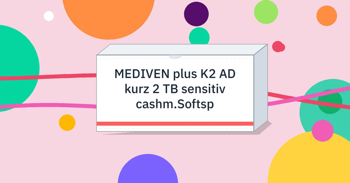 Symbolbild: Packung mit der Aufschrift MEDIVEN plus K2 AD kurz 2 TB sensitiv cashm.Softsp (PZN 15106164) – Verfügbarkeit und Bezug in Apotheken in Frankfurt am Main