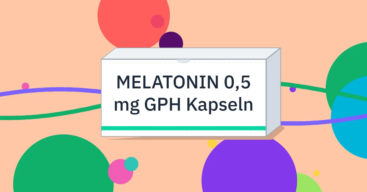 Symbolbild: Packung mit der Aufschrift MELATONIN 0,5 mg GPH Kapseln (PZN 09915623) – Verfügbarkeit und Bezug in Apotheken in Frankfurt am Main