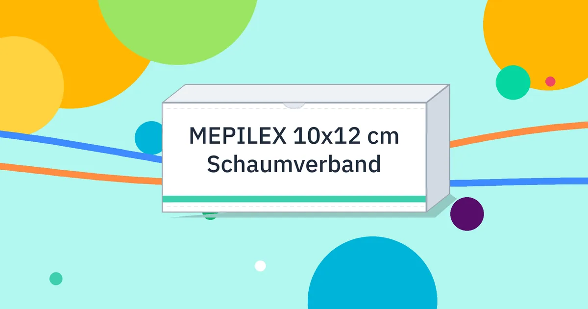 Symbolbild: Packung mit der Aufschrift MEPILEX 10x12 cm Schaumverband (PZN 19701917) – Verfügbarkeit und Bezug in Apotheken in Frankfurt am Main