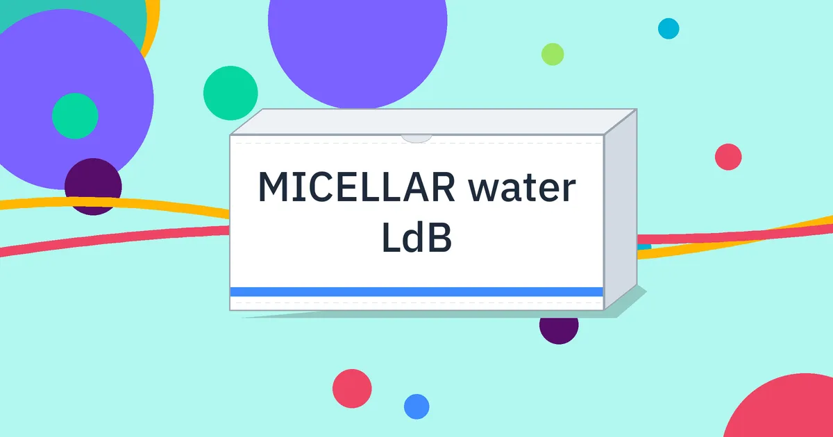 Symbolbild: Packung mit der Aufschrift MICELLAR water LdB (PZN 18257515) – Verfügbarkeit und Bezug in Apotheken in Frankfurt am Main