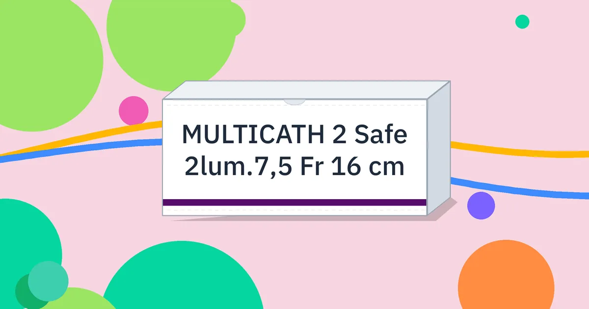 Symbolbild: Packung mit der Aufschrift MULTICATH 2 Safe 2lum.7,5 Fr 16 cm (PZN 09782381) – Verfügbarkeit und Bezug in Apotheken in Frankfurt am Main
