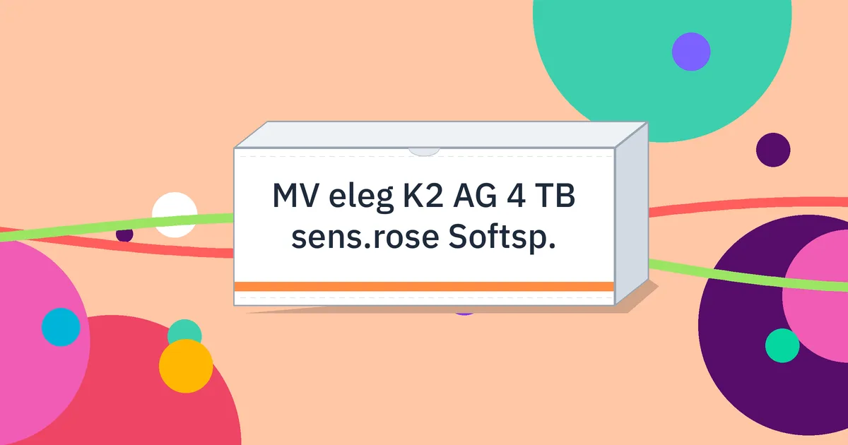 Symbolbild: Packung mit der Aufschrift MV eleg K2 AG 4 TB sens.rose Softsp. (PZN 14699587) – Verfügbarkeit und Bezug in Apotheken in Frankfurt am Main