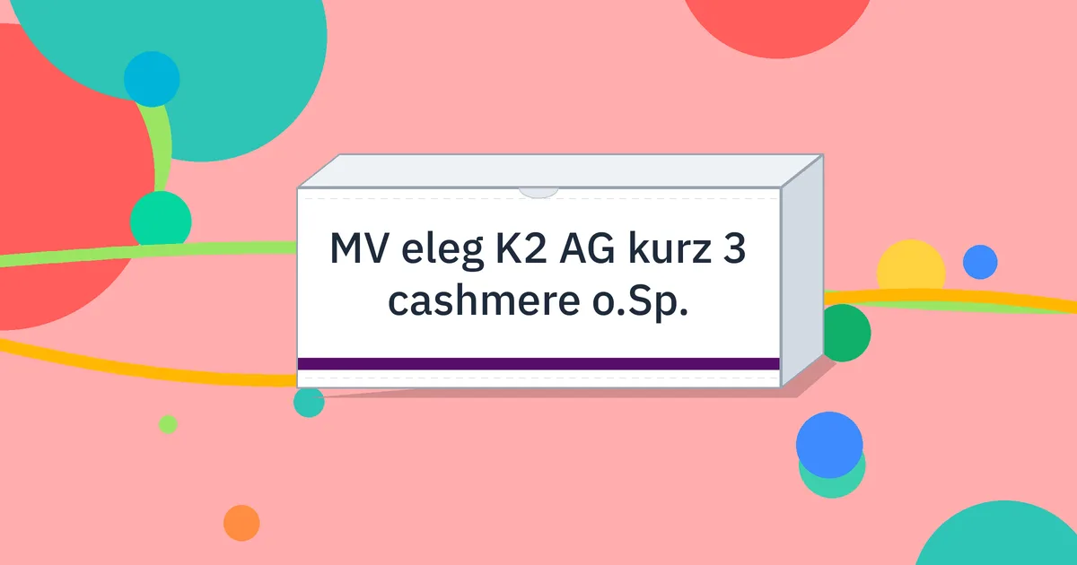 Symbolbild: Packung mit der Aufschrift MV eleg K2 AG kurz 3 cashmere o.Sp. (PZN 15284233) – Verfügbarkeit und Bezug in Apotheken in Frankfurt am Main