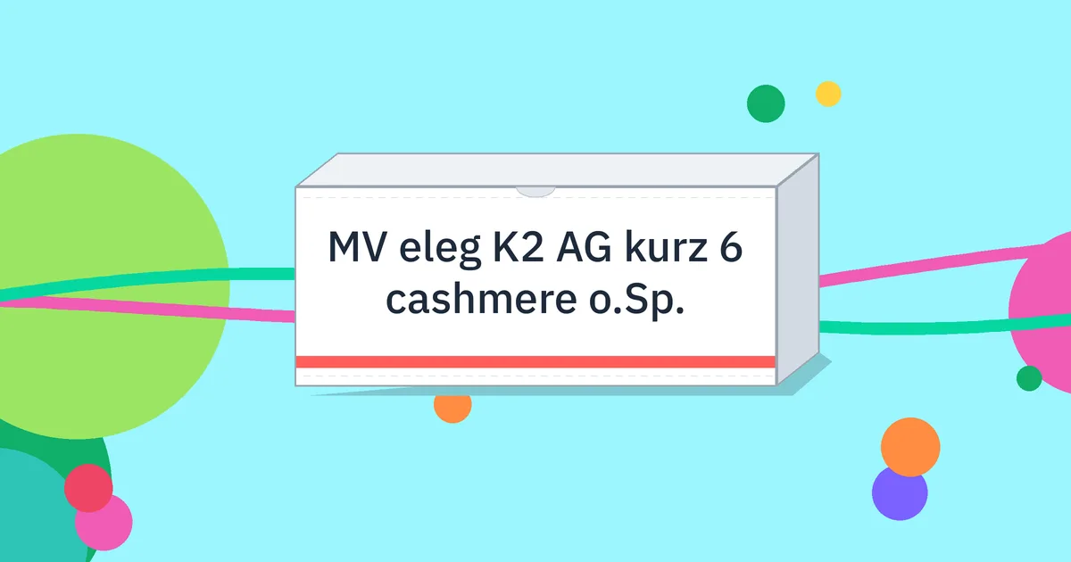 Symbolbild: Packung mit der Aufschrift MV eleg K2 AG kurz 6 cashmere o.Sp. (PZN 15284279) – Verfügbarkeit und Bezug in Apotheken in Frankfurt am Main