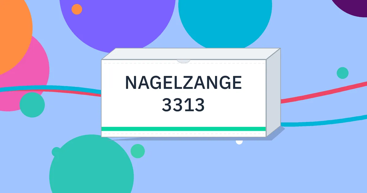 Symbolbild: Packung mit der Aufschrift NAGELZANGE 3313 (PZN 07341678) – Verfügbarkeit und Bezug in Apotheken in Frankfurt am Main
