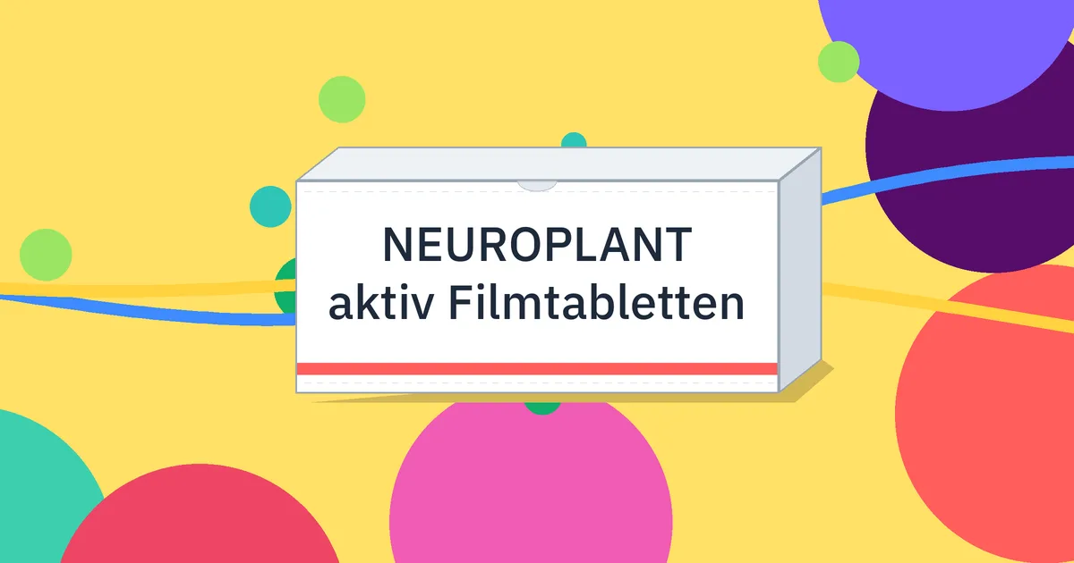 Symbolbild: Packung mit der Aufschrift NEUROPLANT aktiv Filmtabletten (PZN 01018491) – Verfügbarkeit und Bezug in Apotheken in Frankfurt am Main