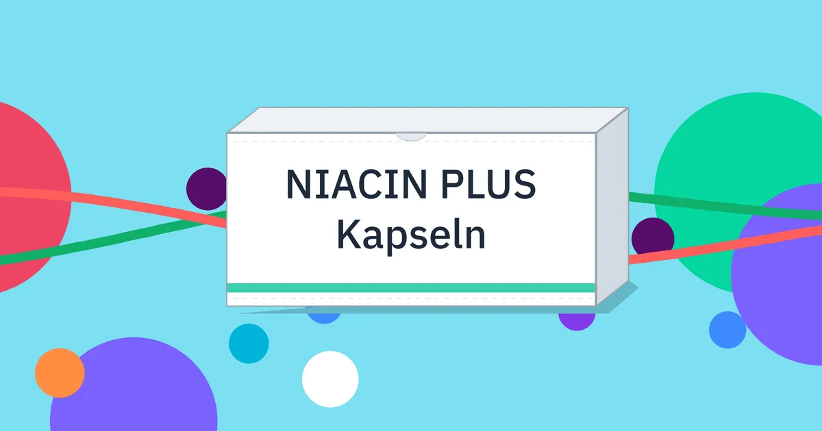 Symbolbild: Packung mit der Aufschrift NIACIN PLUS Kapseln (PZN 01083637) – Verfügbarkeit und Bezug in Apotheken in Frankfurt am Main