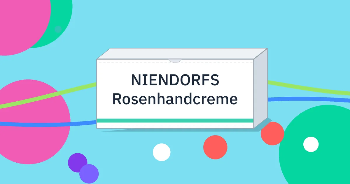 Symbolbild: Packung mit der Aufschrift NIENDORFS Rosenhandcreme (PZN 05375839) – Verfügbarkeit und Bezug in Apotheken in Frankfurt am Main