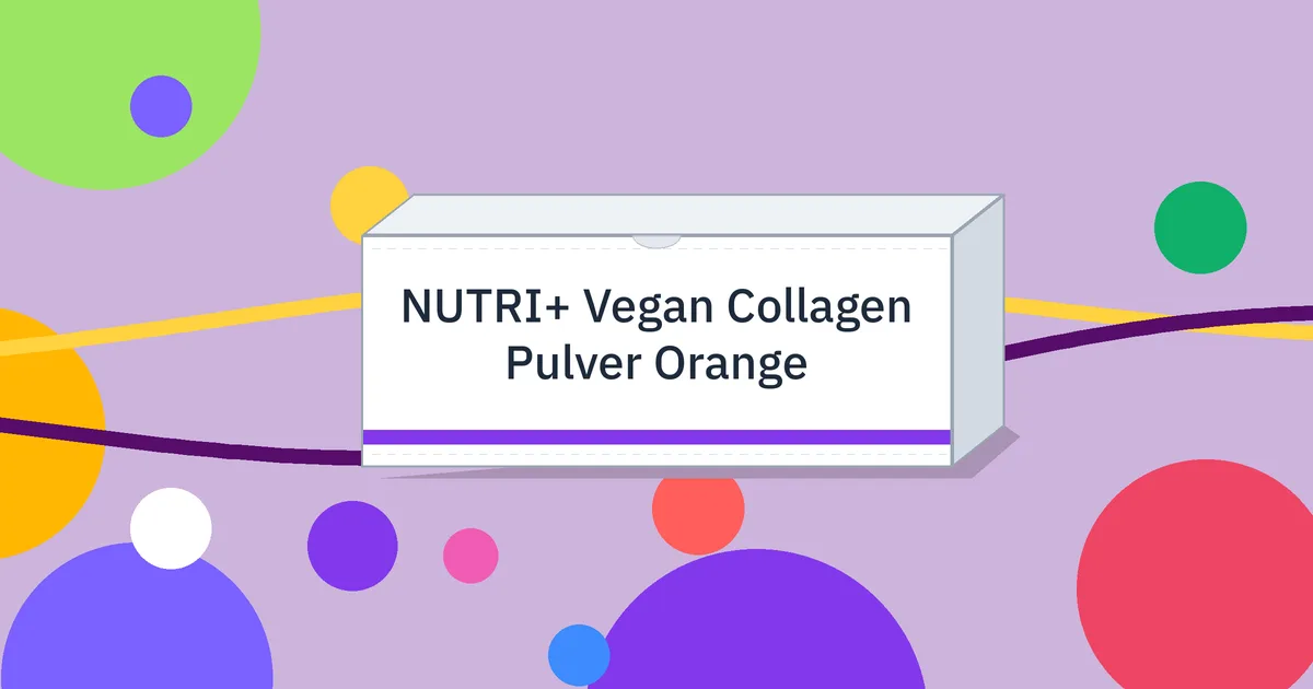 Symbolbild: Packung mit der Aufschrift NUTRI+ Vegan Collagen Pulver Orange (PZN 19667474) – Verfügbarkeit und Bezug in Apotheken in Frankfurt am Main