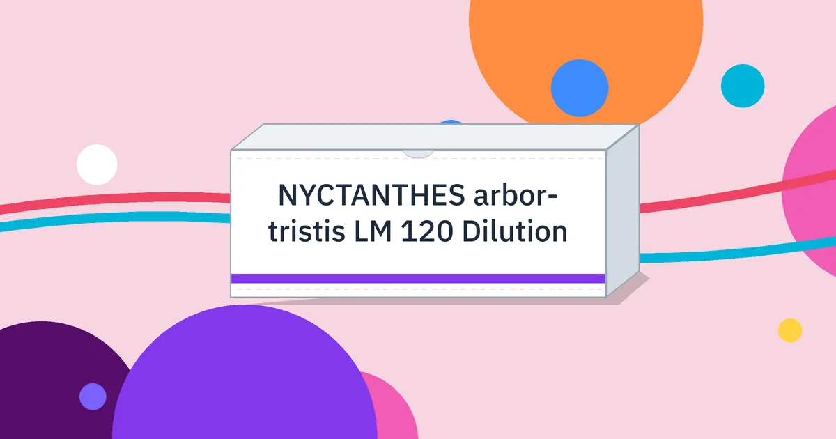 Symbolbild: Packung mit der Aufschrift NYCTANTHES arbor-tristis LM 120 Dilution (PZN 13621287) – Verfügbarkeit und Bezug in Apotheken in Frankfurt am Main