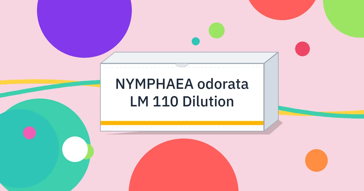 Symbolbild: Packung mit der Aufschrift NYMPHAEA odorata LM 110 Dilution (PZN 13621732) – Verfügbarkeit und Bezug in Apotheken in Frankfurt am Main