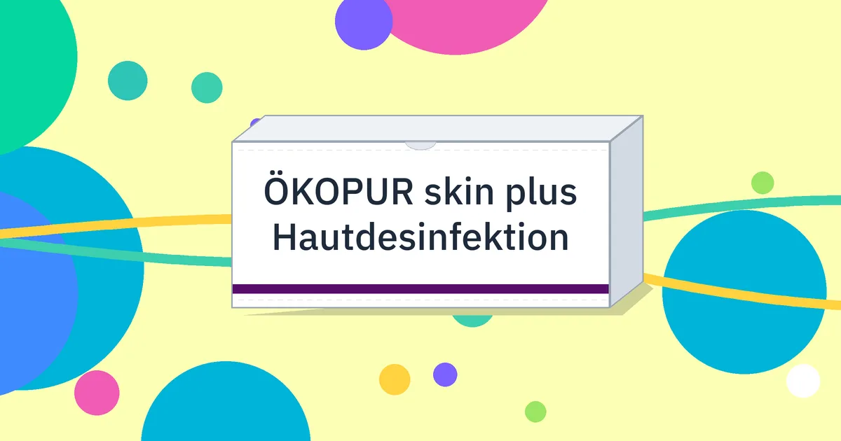 Symbolbild: Packung mit der Aufschrift ÖKOPUR skin plus Hautdesinfektion (PZN 16901159) – Verfügbarkeit und Bezug in Apotheken in Frankfurt am Main