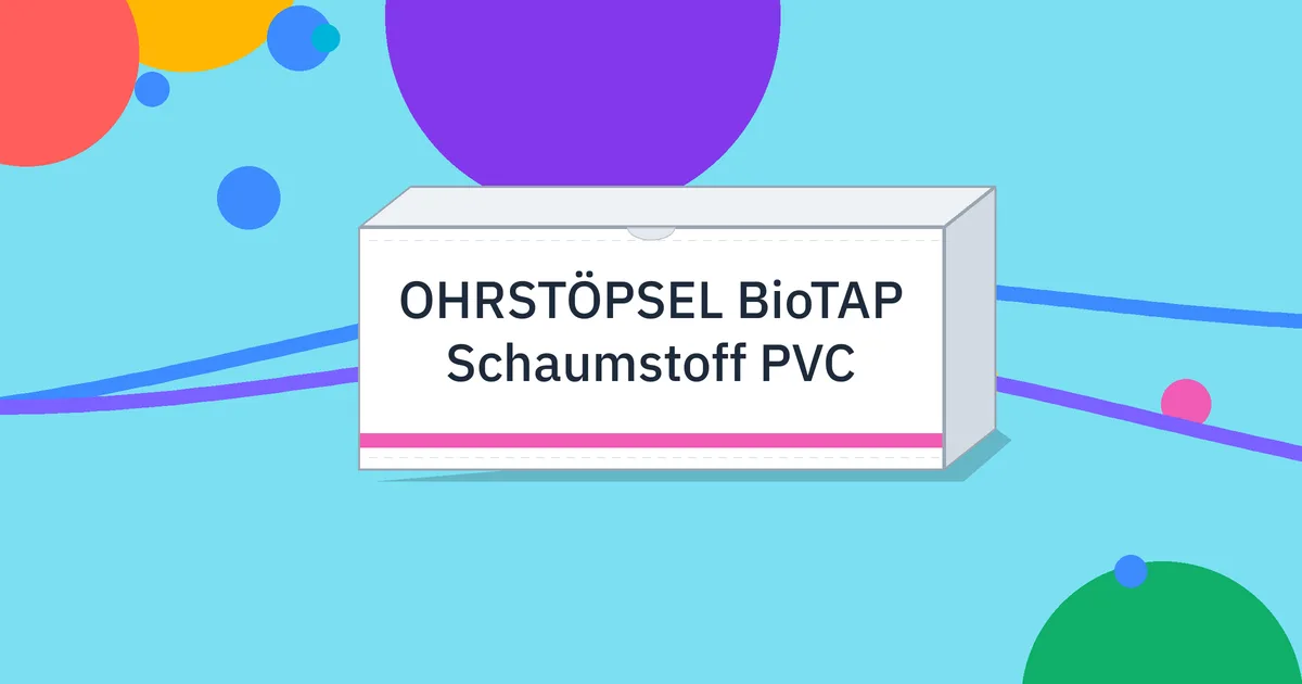 Symbolbild: Packung mit der Aufschrift OHRSTÖPSEL BioTAP Schaumstoff PVC (PZN 10015273) – Verfügbarkeit und Bezug in Apotheken in Frankfurt am Main