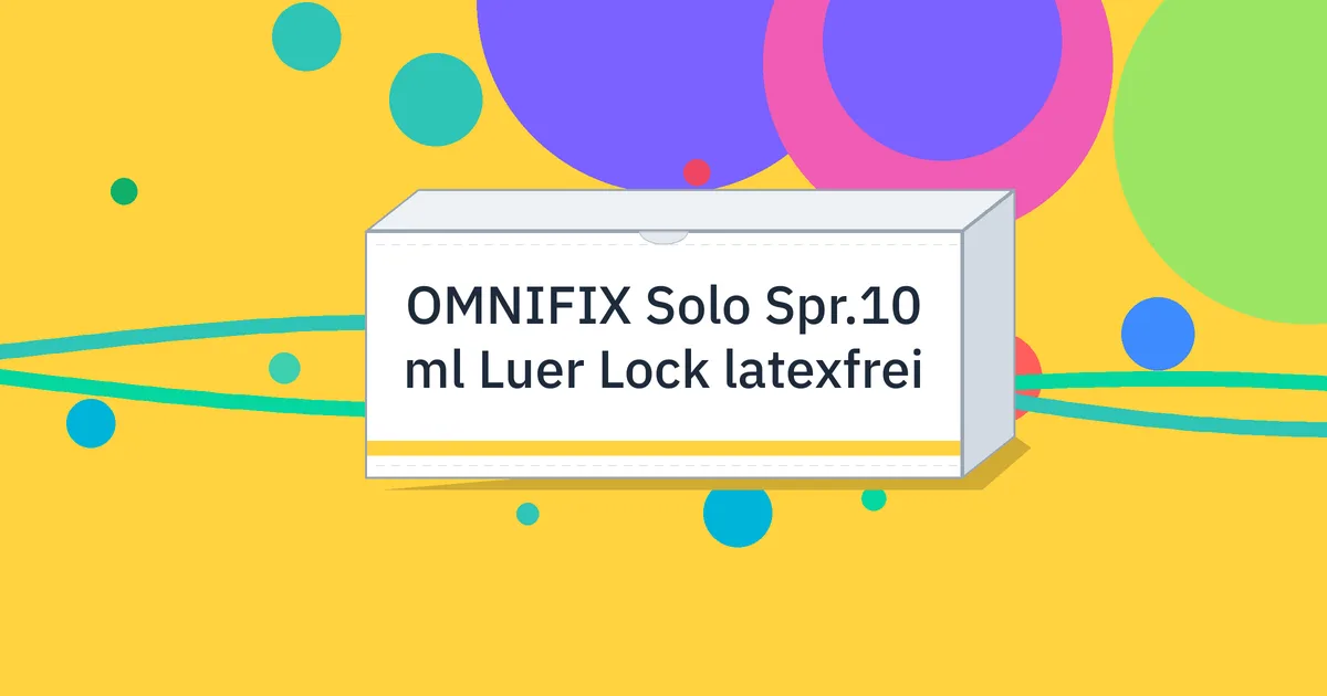 Symbolbild: Packung mit der Aufschrift OMNIFIX Solo Spr.10 ml Luer Lock latexfrei (PZN 18241796) – Verfügbarkeit und Bezug in Apotheken in Frankfurt am Main