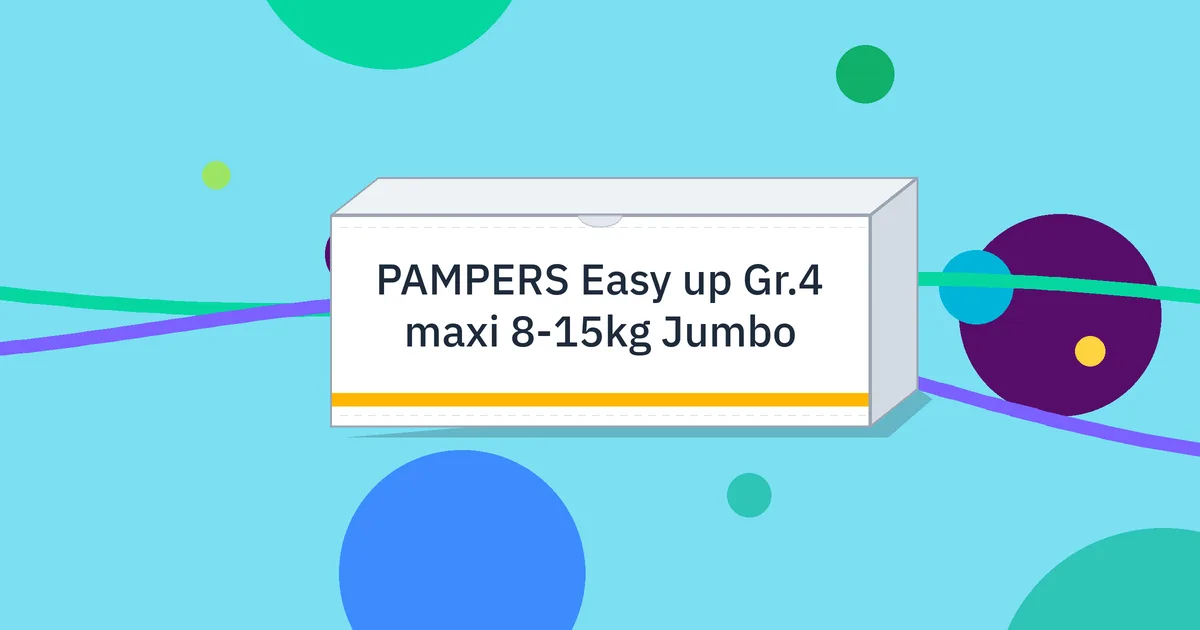 Symbolbild: Packung mit der Aufschrift PAMPERS Easy up Gr.4 maxi 8-15kg Jumbo (PZN 09007185) – Verfügbarkeit und Bezug in Apotheken in Frankfurt am Main