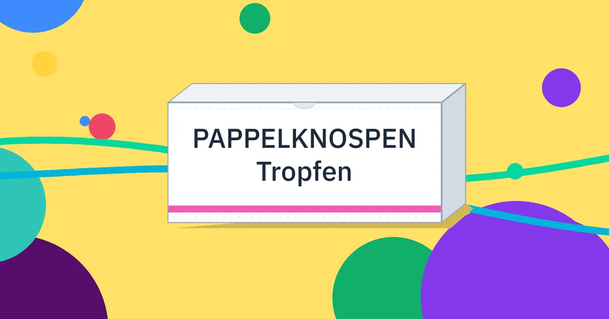 Symbolbild: Packung mit der Aufschrift PAPPELKNOSPEN Tropfen (PZN 19141950) – Verfügbarkeit und Bezug in Apotheken in Frankfurt am Main