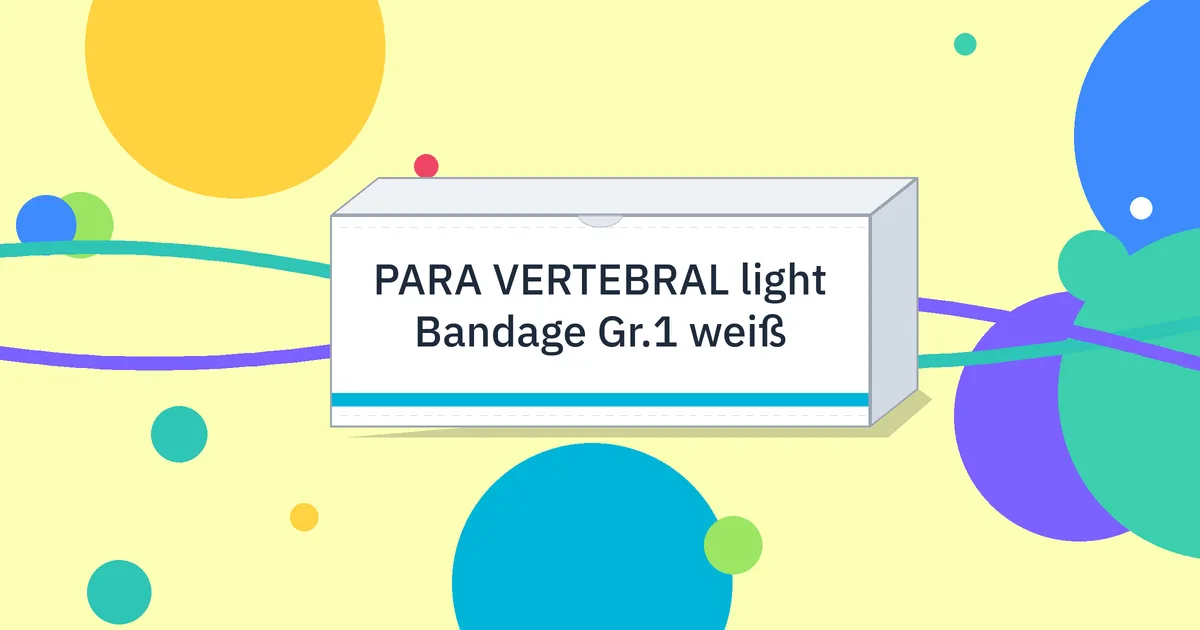Symbolbild: Packung mit der Aufschrift PARA VERTEBRAL light Bandage Gr.1 weiß (PZN 10003666) – Verfügbarkeit und Bezug in Apotheken in Frankfurt am Main