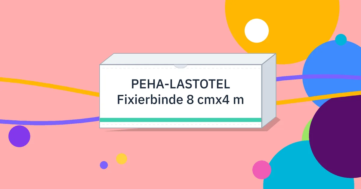 Symbolbild: Packung mit der Aufschrift PEHA-LASTOTEL Fixierbinde 8 cmx4 m (PZN 18716489) – Verfügbarkeit und Bezug in Apotheken in Frankfurt am Main