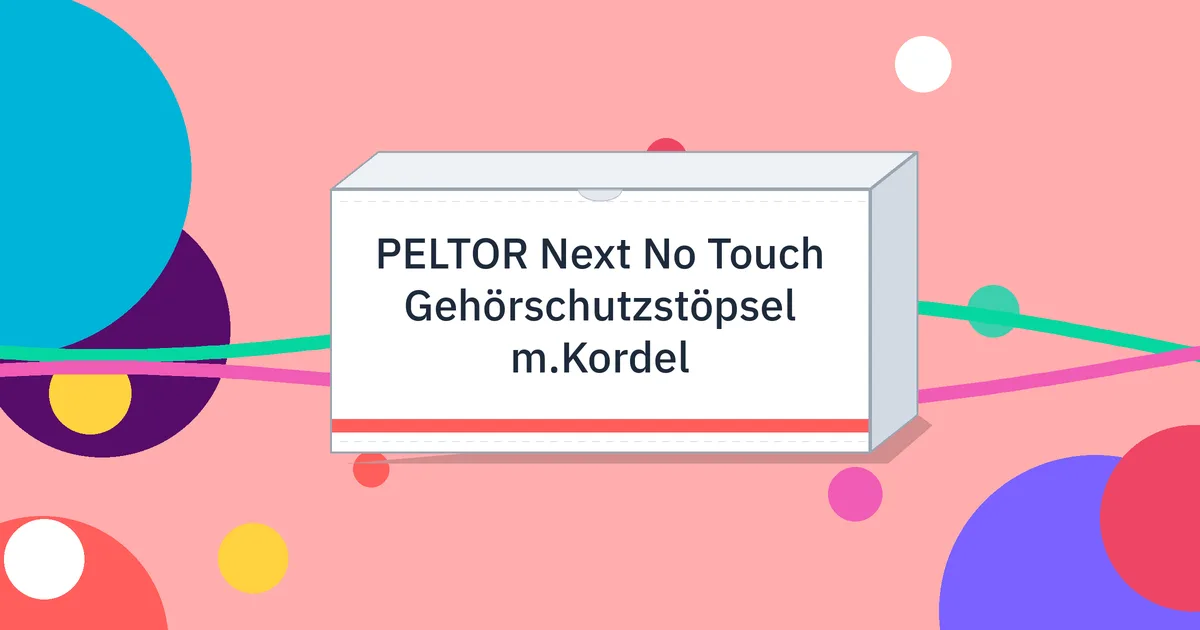 Symbolbild: Packung mit der Aufschrift PELTOR Next No Touch Gehörschutzstöpsel m.Kordel (PZN 04241404) – Verfügbarkeit und Bezug in Apotheken in Frankfurt am Main