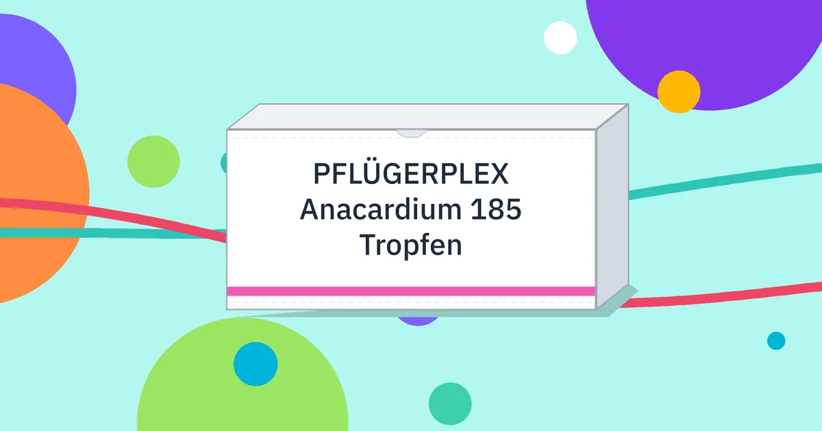 Symbolbild: Packung mit der Aufschrift PFLÜGERPLEX Anacardium 185 Tropfen (PZN 04584340) – Verfügbarkeit und Bezug in Apotheken in Frankfurt am Main