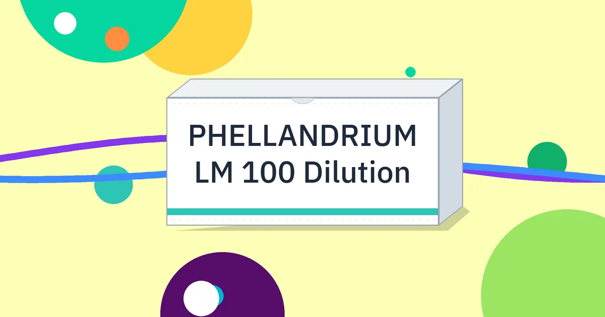 Symbolbild: Packung mit der Aufschrift PHELLANDRIUM LM 100 Dilution (PZN 13637710) – Verfügbarkeit und Bezug in Apotheken in Frankfurt am Main