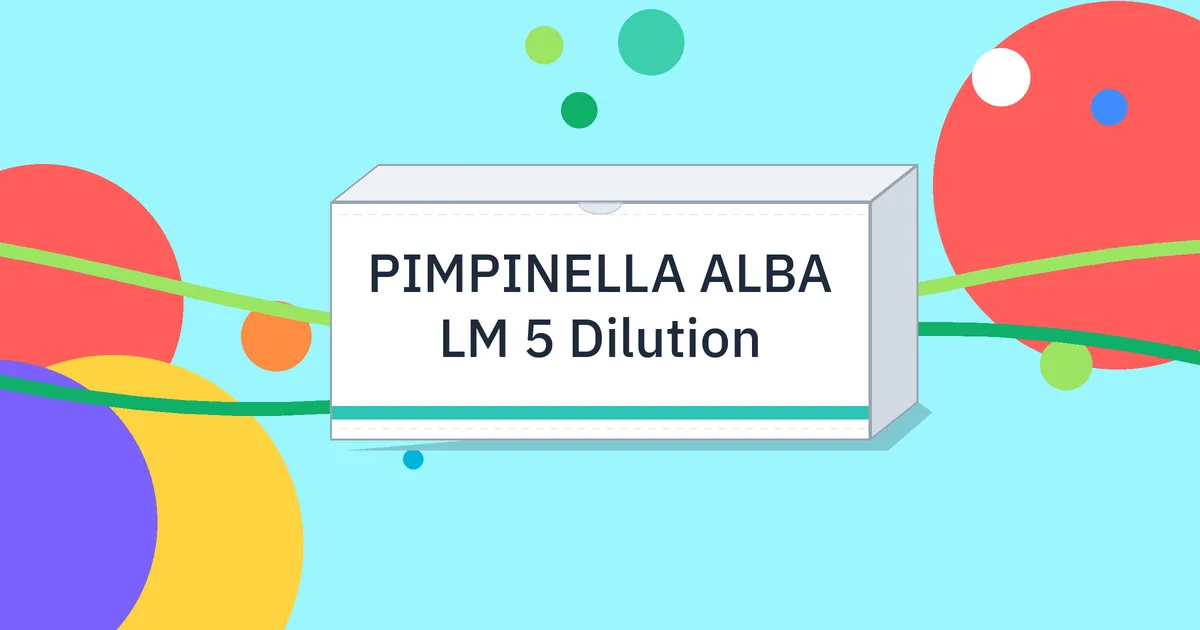 Symbolbild: Packung mit der Aufschrift PIMPINELLA ALBA LM 5 Dilution (PZN 13643811) – Verfügbarkeit und Bezug in Apotheken in Frankfurt am Main