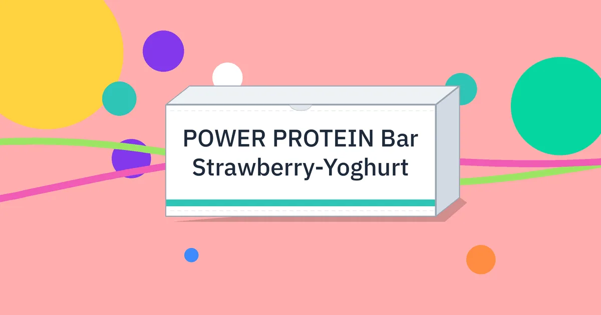 Symbolbild: Packung mit der Aufschrift POWER PROTEIN Bar Strawberry-Yoghurt (PZN 10712606) – Verfügbarkeit und Bezug in Apotheken in Frankfurt am Main