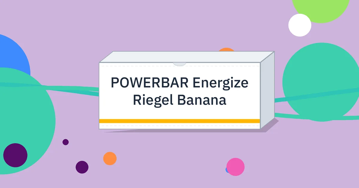 Symbolbild: Packung mit der Aufschrift POWERBAR Energize Riegel Banana (PZN 10734447) – Verfügbarkeit und Bezug in Apotheken in Frankfurt am Main