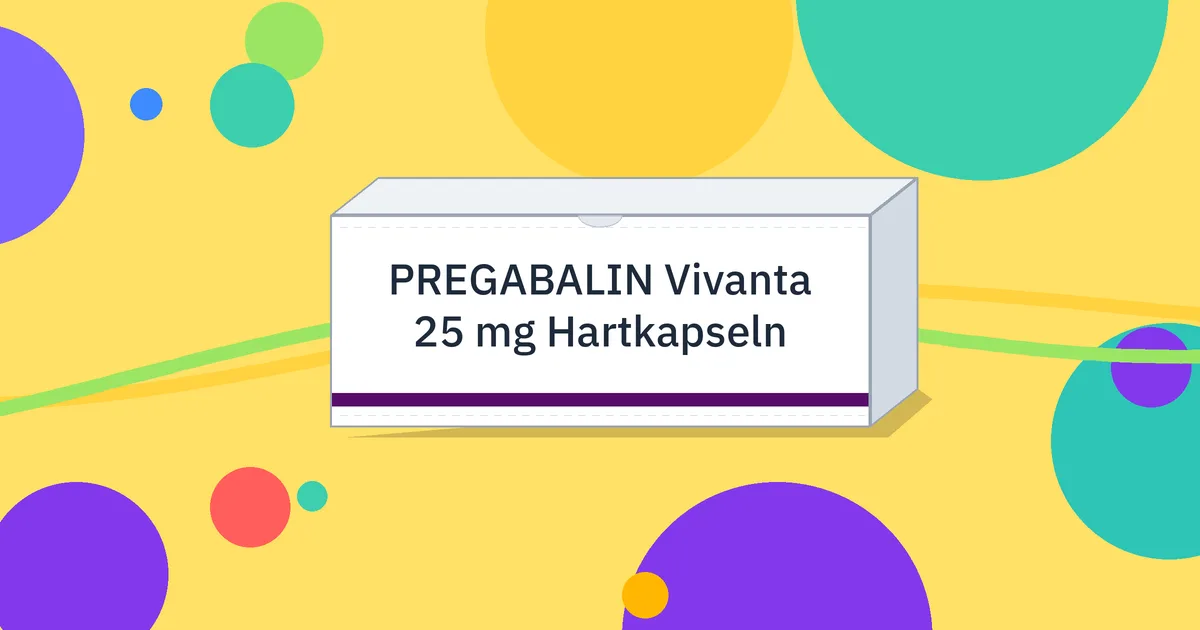 Symbolbild: Packung mit der Aufschrift PREGABALIN Vivanta 25 mg Hartkapseln (PZN 16663487) – Verfügbarkeit und Bezug in Apotheken in Frankfurt am Main