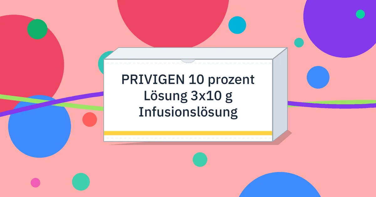 Symbolbild: Packung mit der Aufschrift PRIVIGEN 10 prozent Lösung 3x10 g Infusionslösung (PZN 09705601) – Verfügbarkeit und Bezug in Apotheken in Frankfurt am Main
