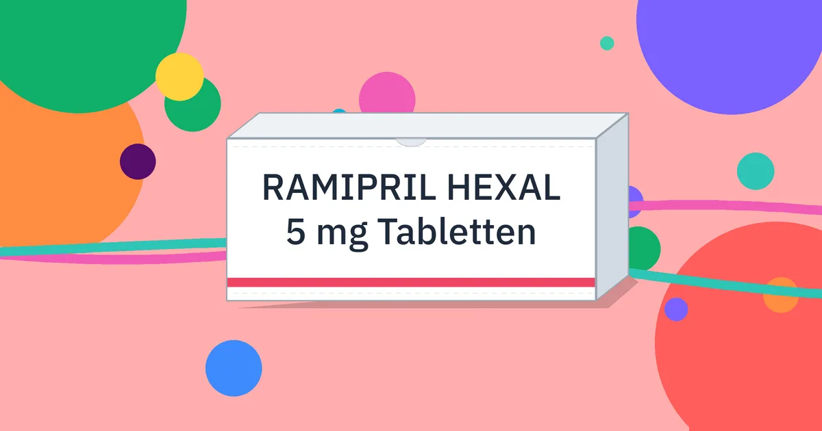 Symbolbild: Packung mit der Aufschrift RAMIPRIL HEXAL 5 mg Tabletten (PZN 00761259) – Verfügbarkeit und Bezug in Apotheken in Frankfurt am Main