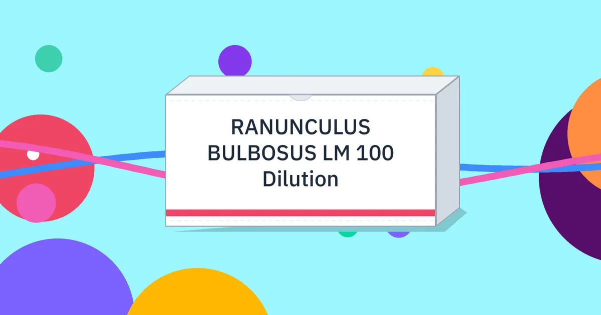 Symbolbild: Packung mit der Aufschrift RANUNCULUS BULBOSUS LM 100 Dilution (PZN 13046498) – Verfügbarkeit und Bezug in Apotheken in Frankfurt am Main