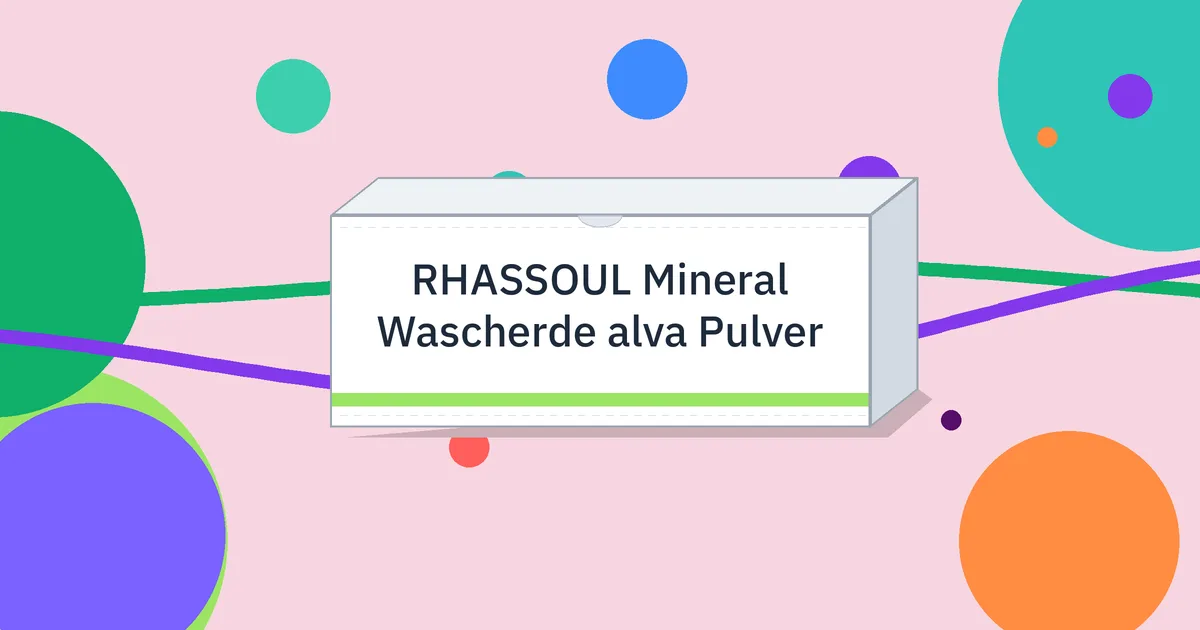 Symbolbild: Packung mit der Aufschrift RHASSOUL Mineral Wascherde alva Pulver (PZN 01025686) – Verfügbarkeit und Bezug in Apotheken in Frankfurt am Main