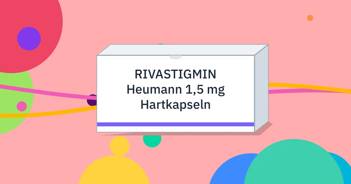 Symbolbild: Packung mit der Aufschrift RIVASTIGMIN Heumann 1,5 mg Hartkapseln (PZN 07405935) – Verfügbarkeit und Bezug in Apotheken in Frankfurt am Main