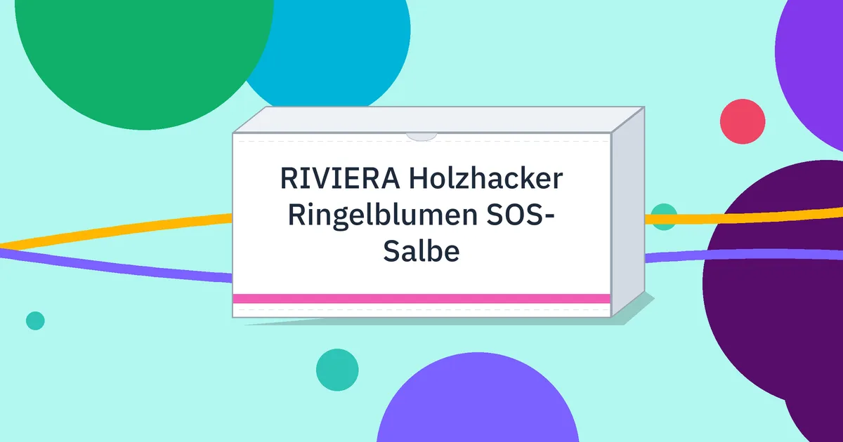Symbolbild: Packung mit der Aufschrift RIVIERA Holzhacker Ringelblumen SOS-Salbe (PZN 19303424) – Verfügbarkeit und Bezug in Apotheken in Frankfurt am Main
