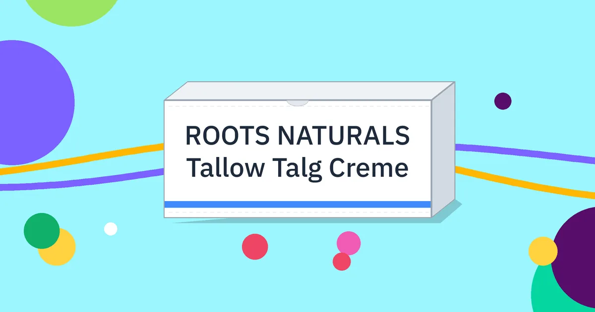 Symbolbild: Packung mit der Aufschrift ROOTS NATURALS Tallow Talg Creme (PZN 20398588) – Verfügbarkeit und Bezug in Apotheken in Frankfurt am Main