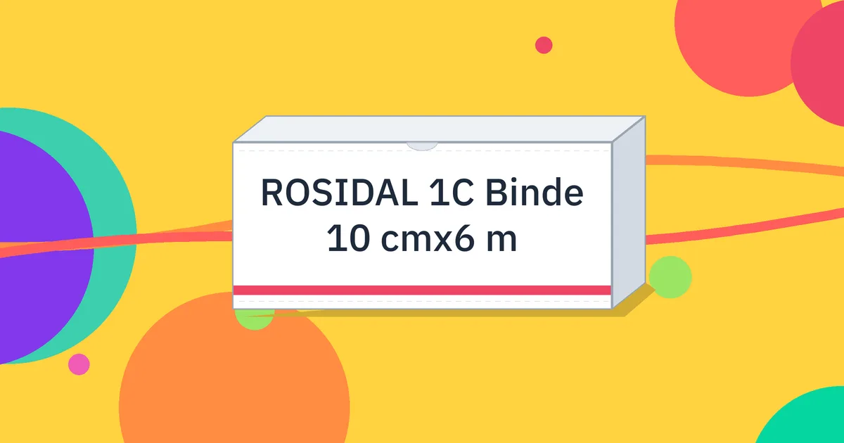 Symbolbild: Packung mit der Aufschrift ROSIDAL 1C Binde 10 cmx6 m (PZN 19960300) – Verfügbarkeit und Bezug in Apotheken in Frankfurt am Main
