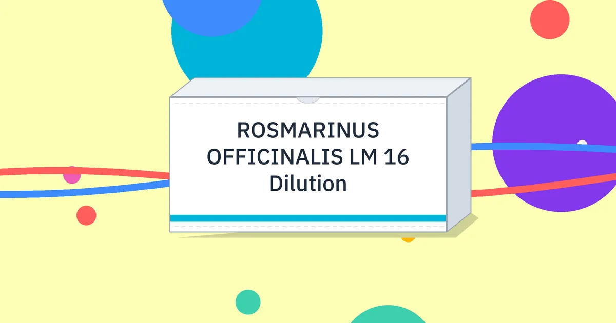 Symbolbild: Packung mit der Aufschrift ROSMARINUS OFFICINALIS LM 16 Dilution (PZN 13680769) – Verfügbarkeit und Bezug in Apotheken in Frankfurt am Main