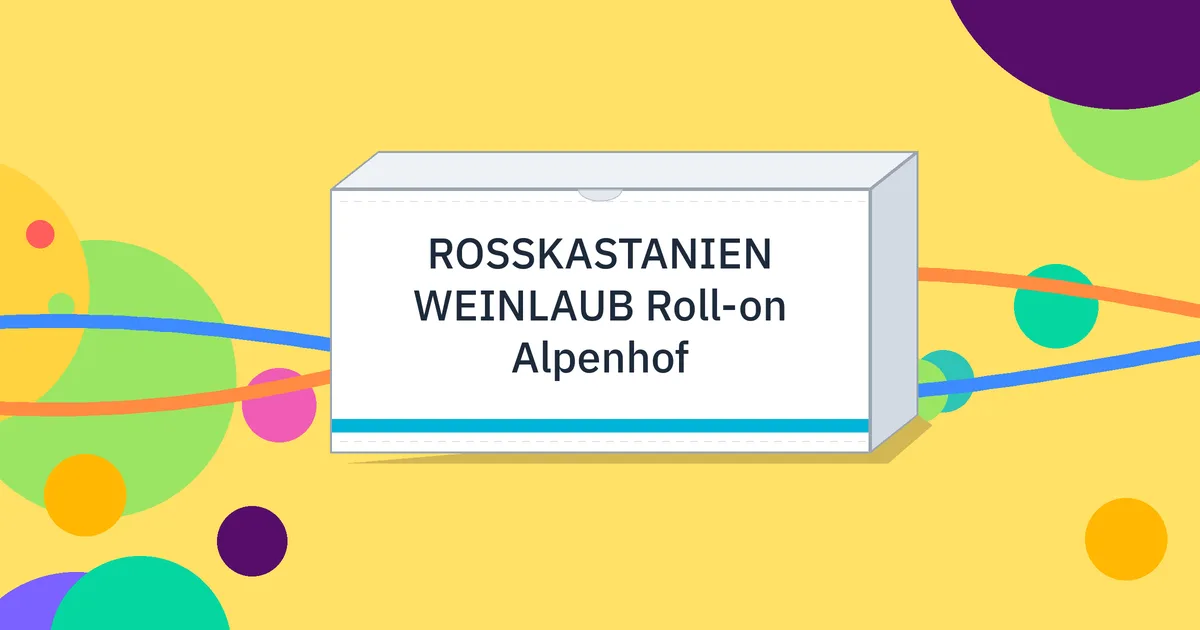 Symbolbild: Packung mit der Aufschrift ROSSKASTANIEN WEINLAUB Roll-on Alpenhof (PZN 18662121) – Verfügbarkeit und Bezug in Apotheken in Frankfurt am Main