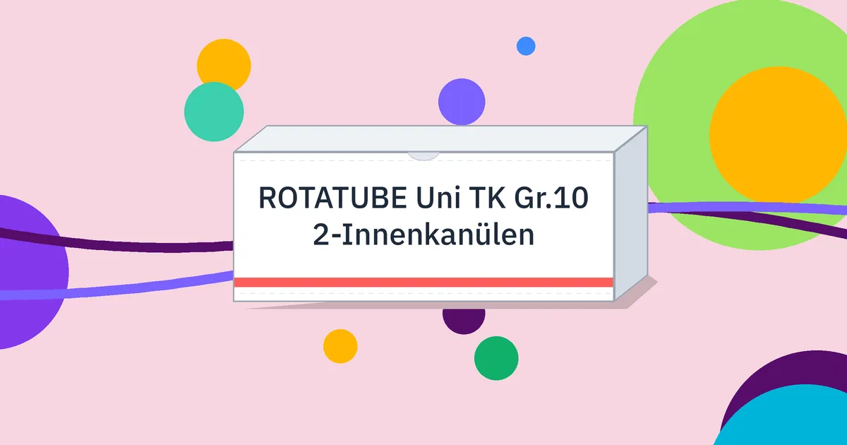 Symbolbild: Packung mit der Aufschrift ROTATUBE Uni TK Gr.10 2-Innenkanülen (PZN 20925651) – Verfügbarkeit und Bezug in Apotheken in Frankfurt am Main