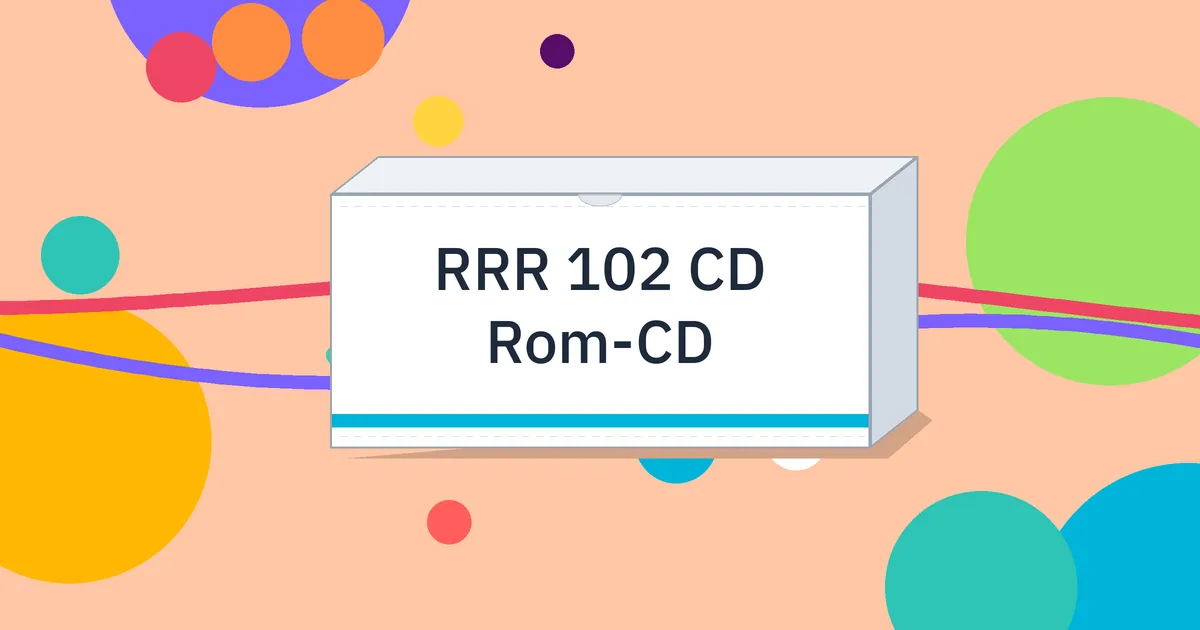 Symbolbild: Packung mit der Aufschrift RRR 102 CD Rom-CD (PZN 05975367) – Verfügbarkeit und Bezug in Apotheken in Frankfurt am Main