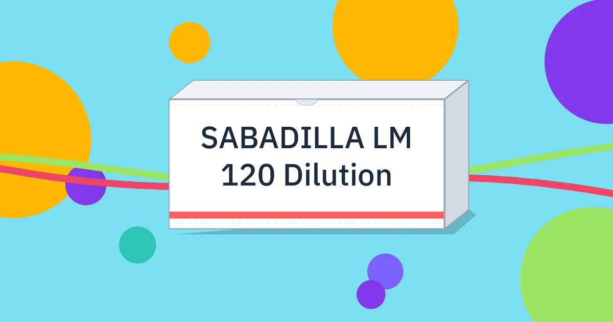 Symbolbild: Packung mit der Aufschrift SABADILLA LM 120 Dilution (PZN 13174865) – Verfügbarkeit und Bezug in Apotheken in Frankfurt am Main